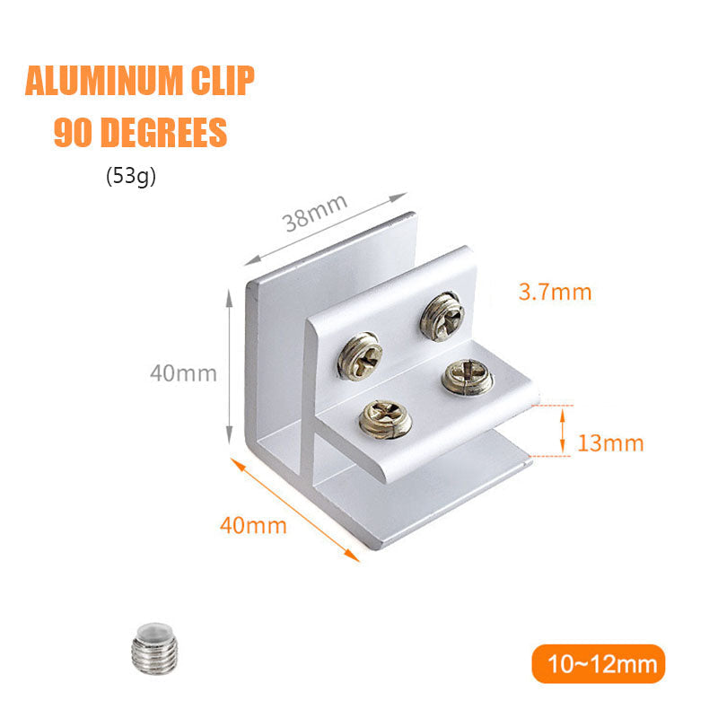 Space Aluminum Glass Clip Alwaysdwell
